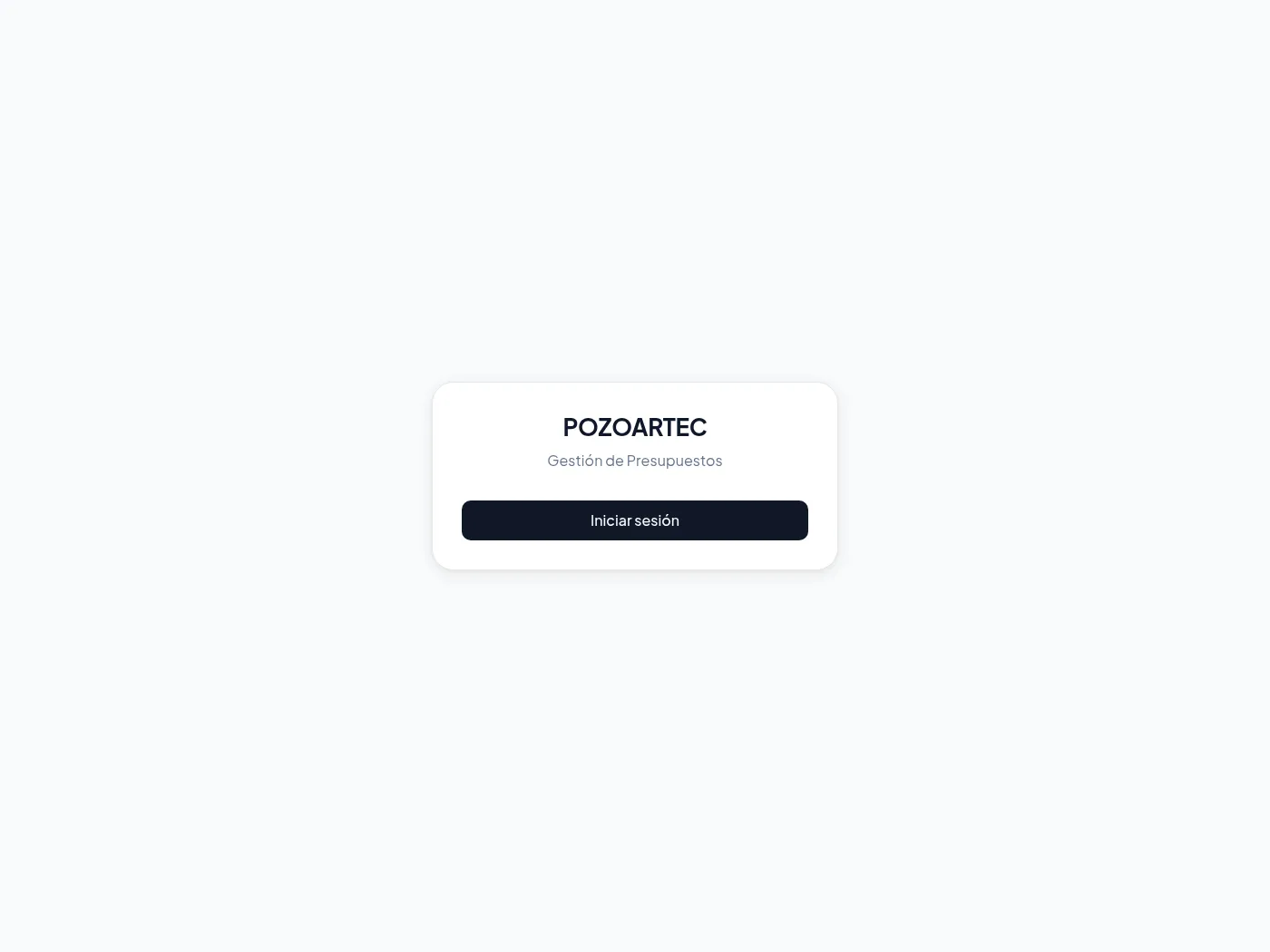POZOARTEC Budget Manager