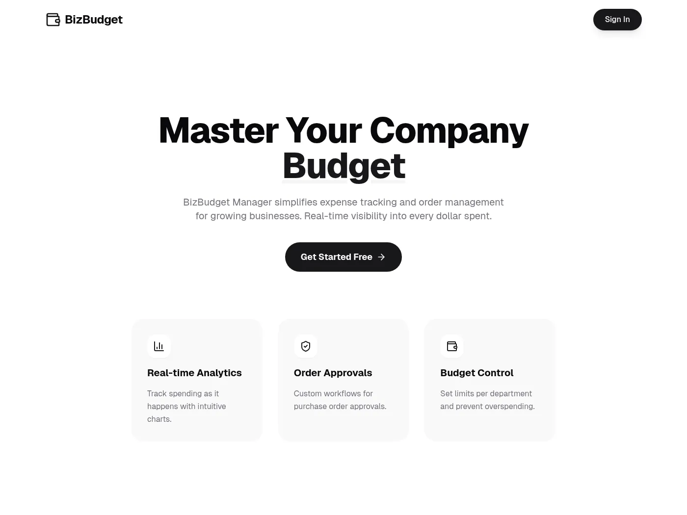 BizBudget Manager