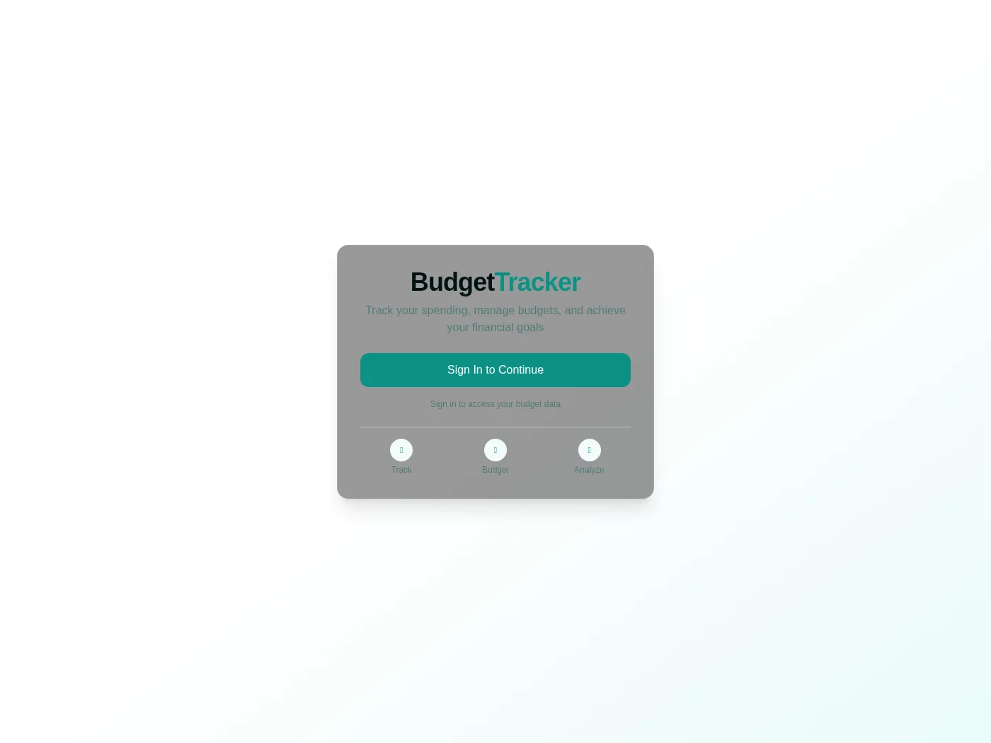 Smart Budget Tracker