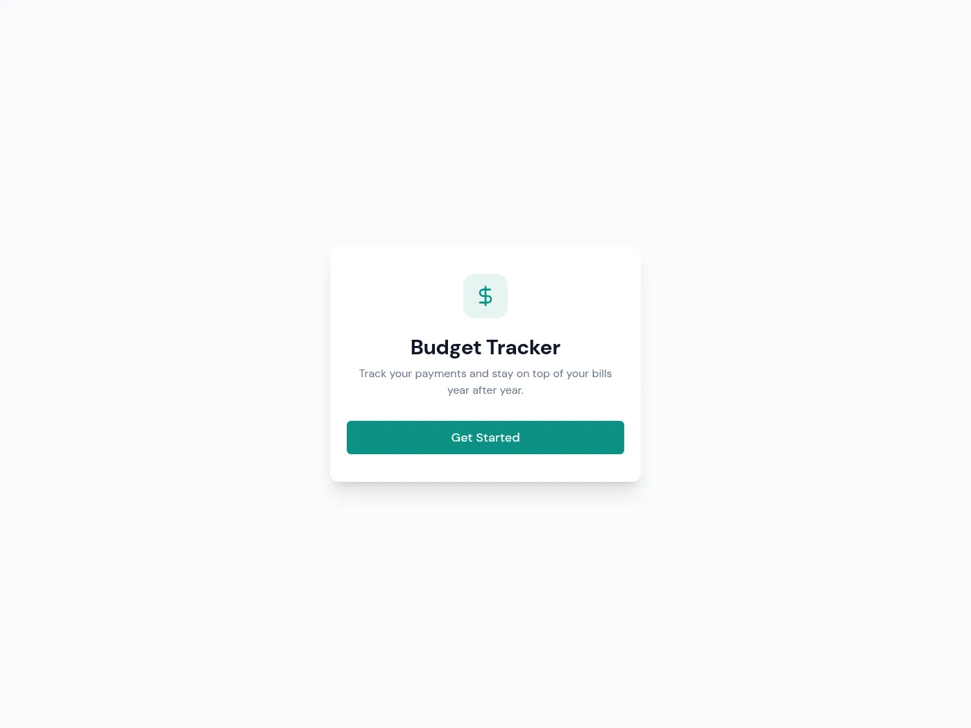 Yearly Budget Tracker