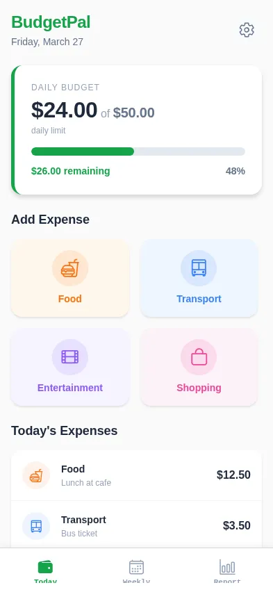 Budget Tracker Mobile