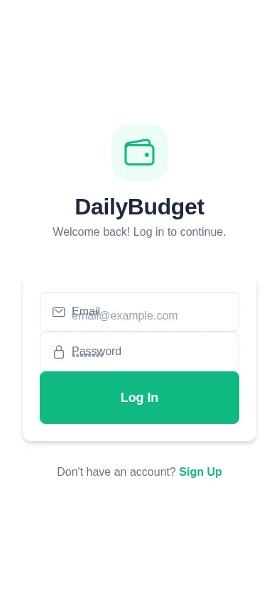 DailyBudget Tracker