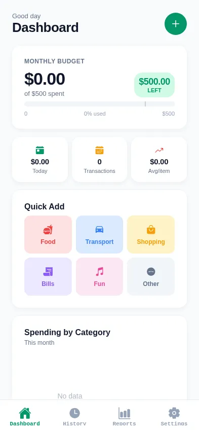 DailyBudget Tracker
