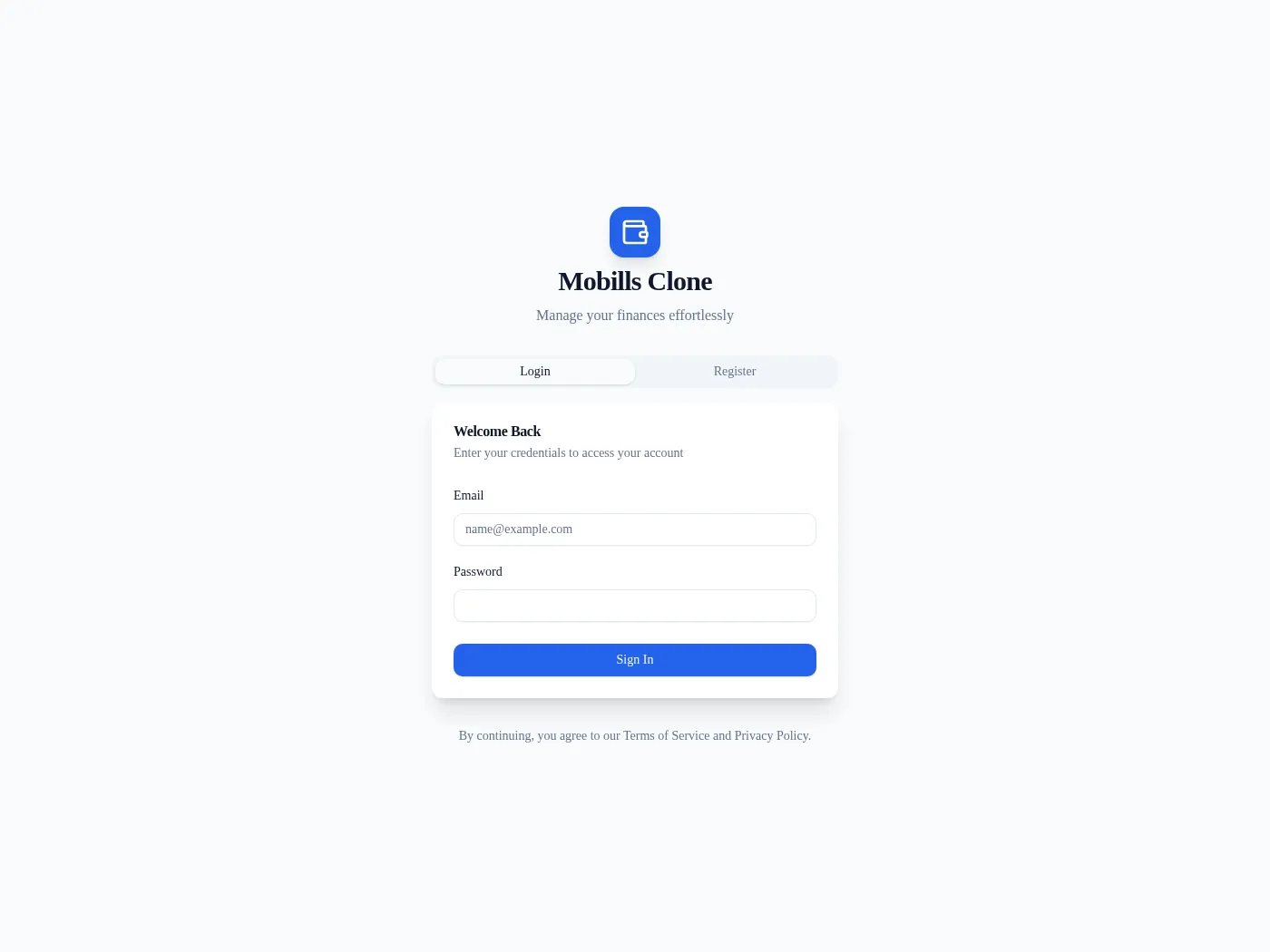 Mobills Budget Tracker