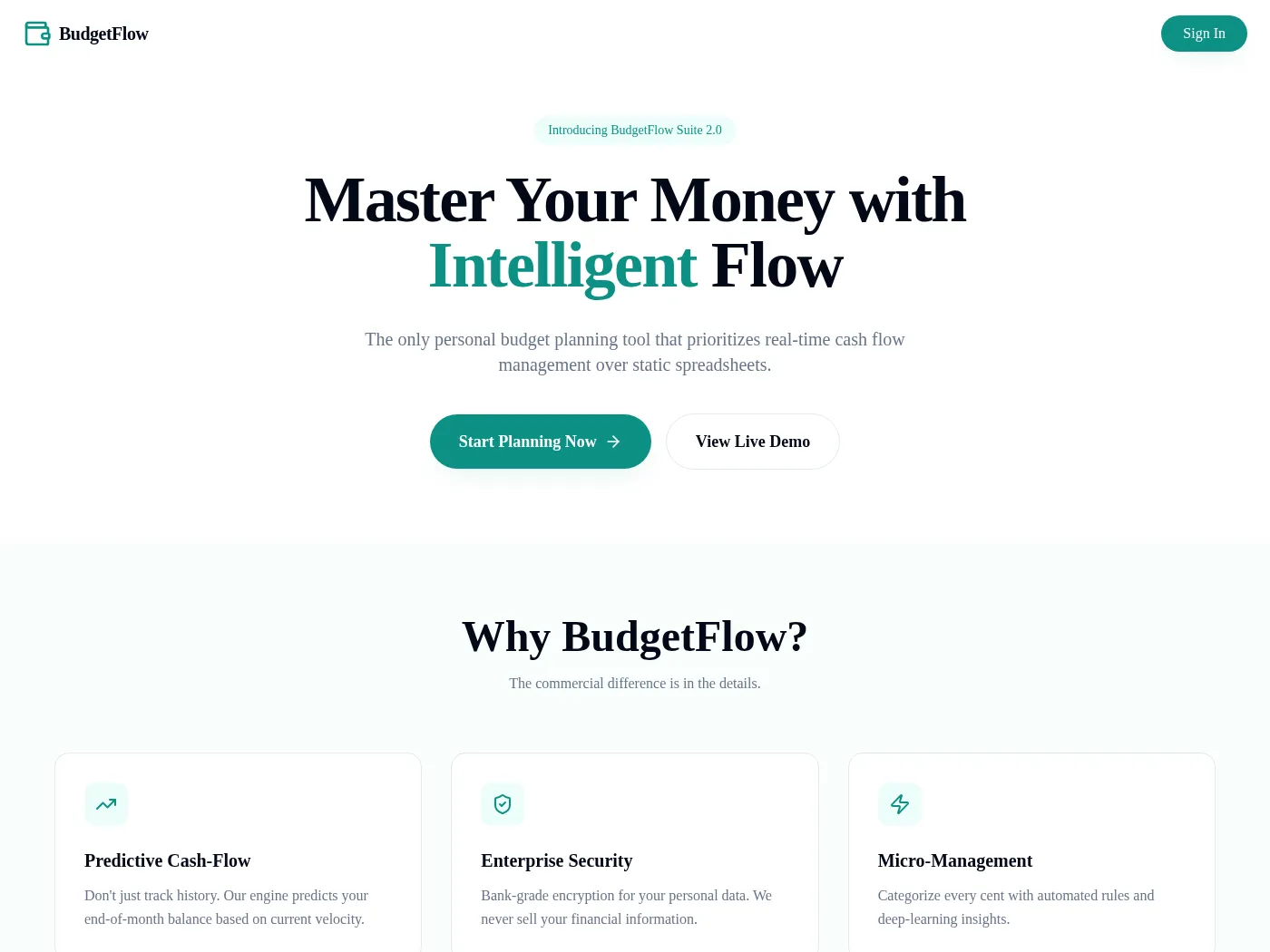 BudgetFlow Suite