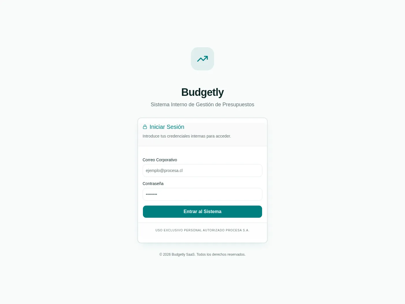 Budgetly SaaS Dashboard
