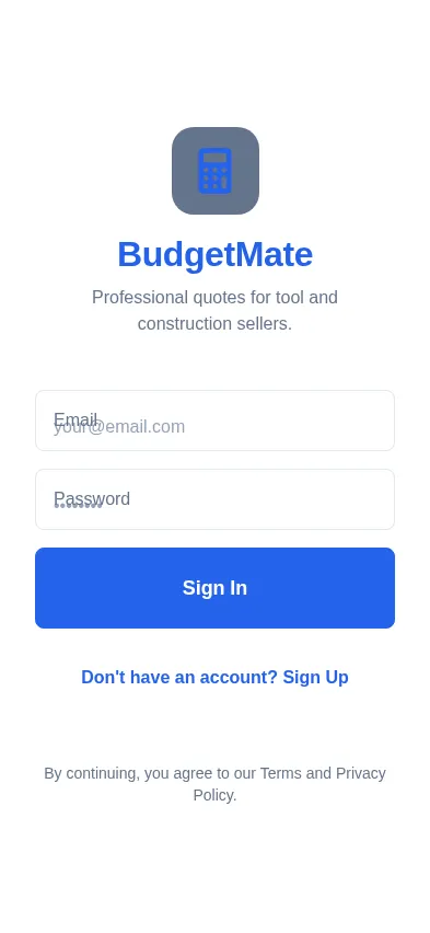 BudgetMate Mobile