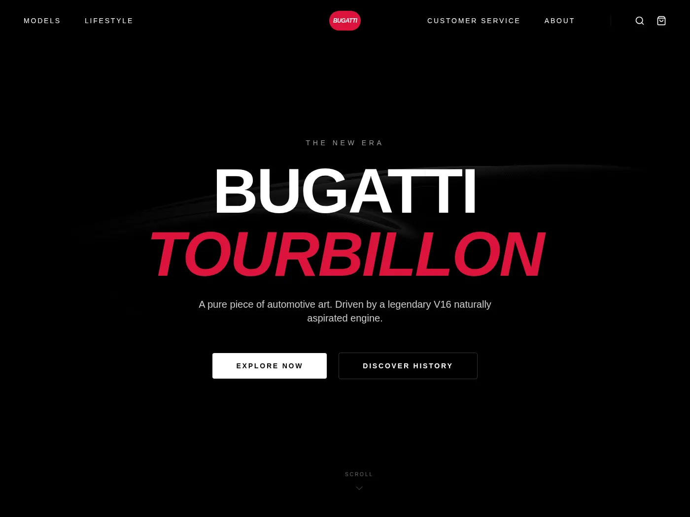 Bugatti Web UI Clone