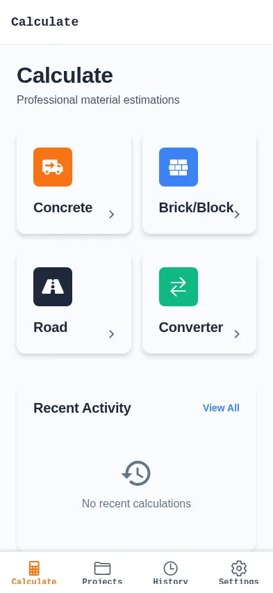 BuildCalc Pro Mobile