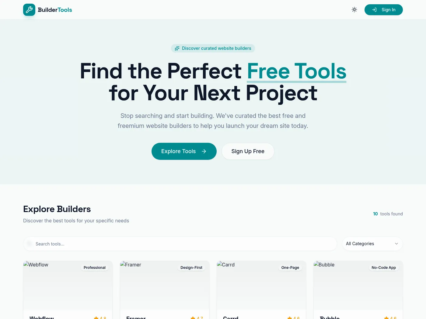 Builder Tools Finder