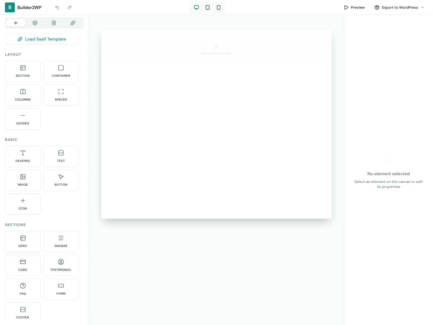 Builder2WP Web Builder