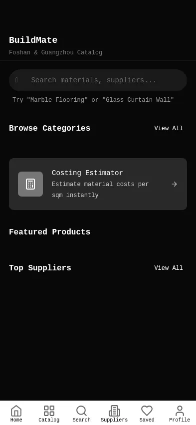BuildMate Catalog App
