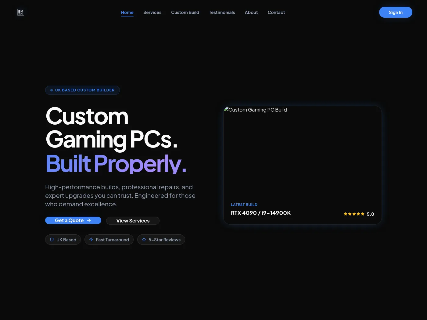 Builds By Marshall Website