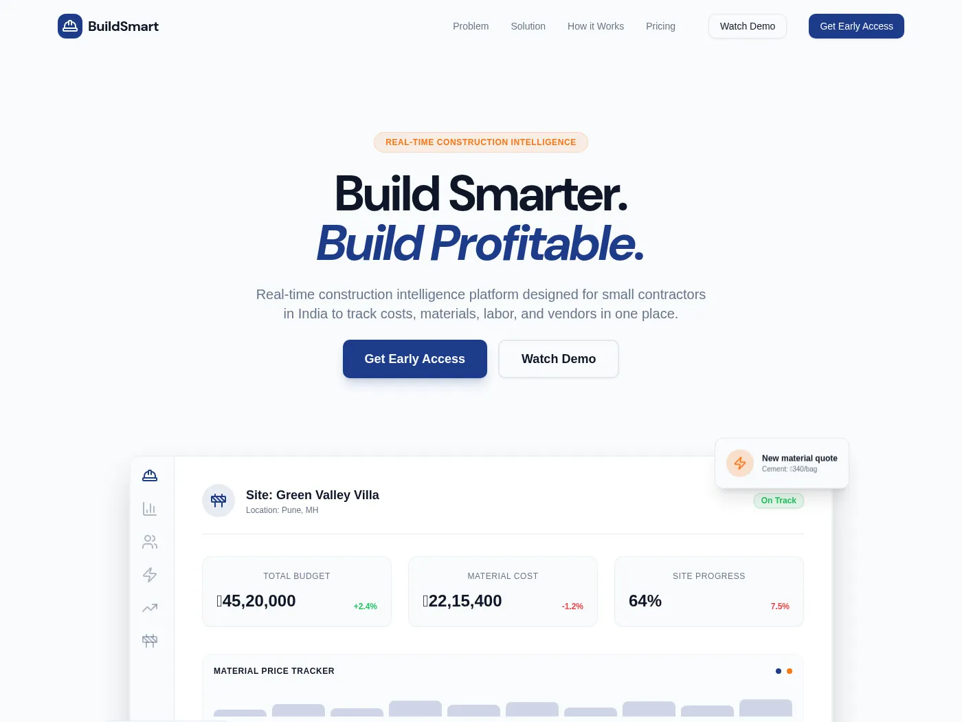 BuildSmart Landing Page