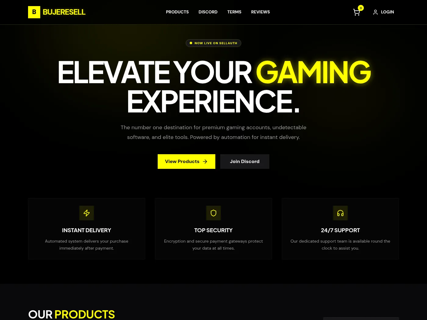BujeResell Yellow Theme
