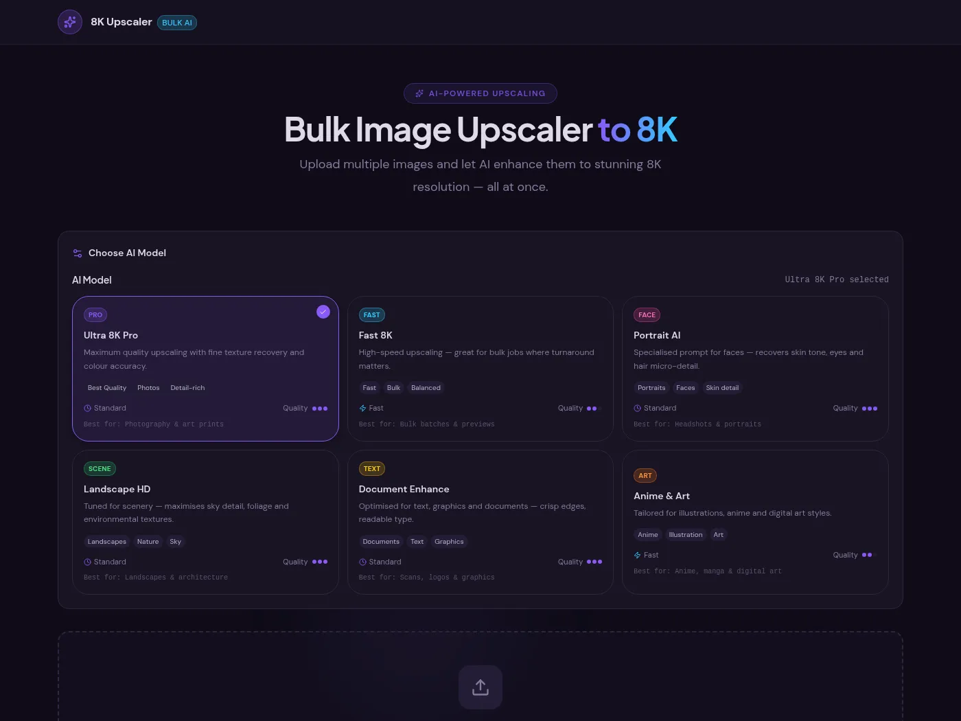 Bulk 8K Image Upscaler