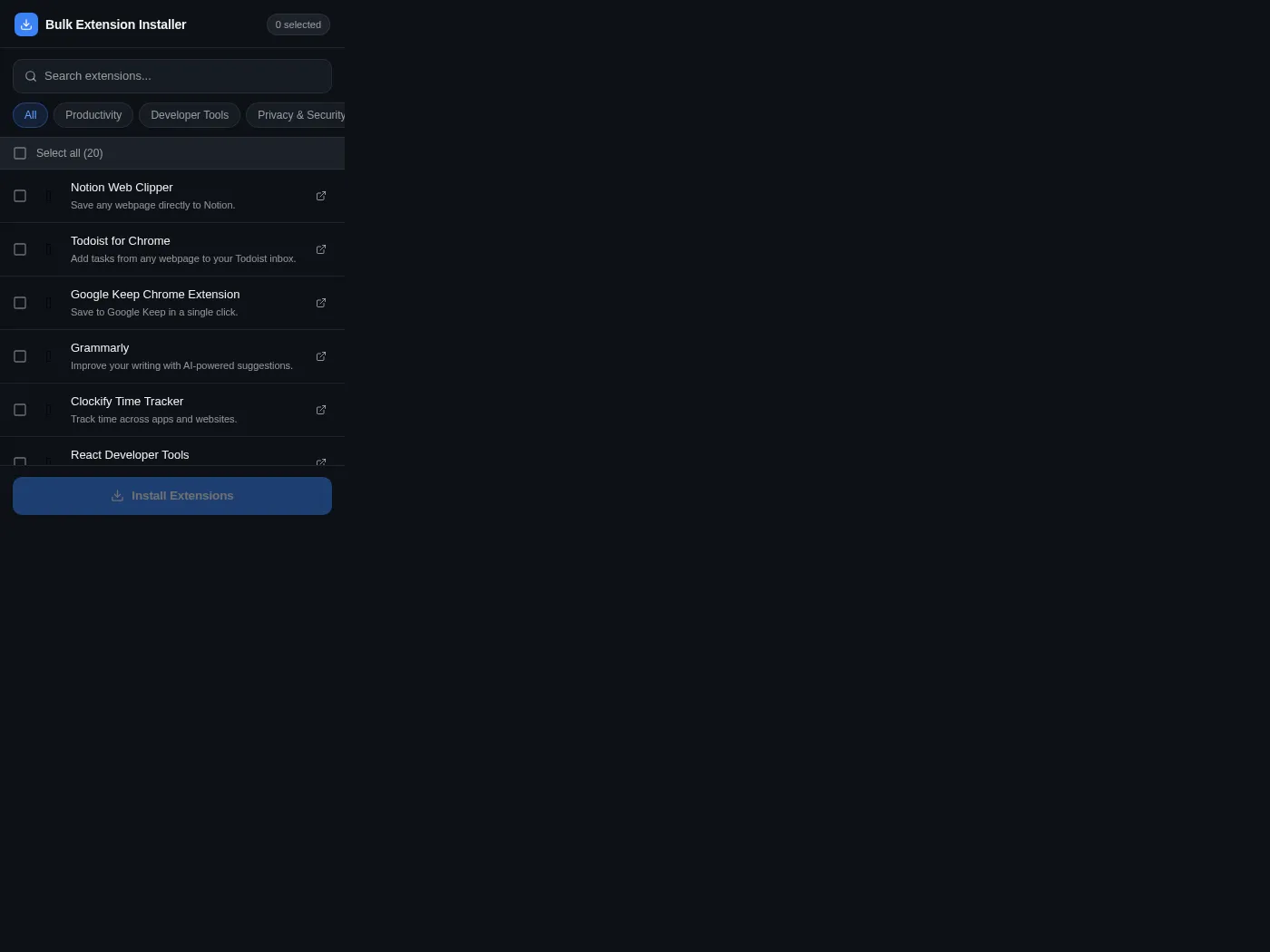 Bulk Extension Installer