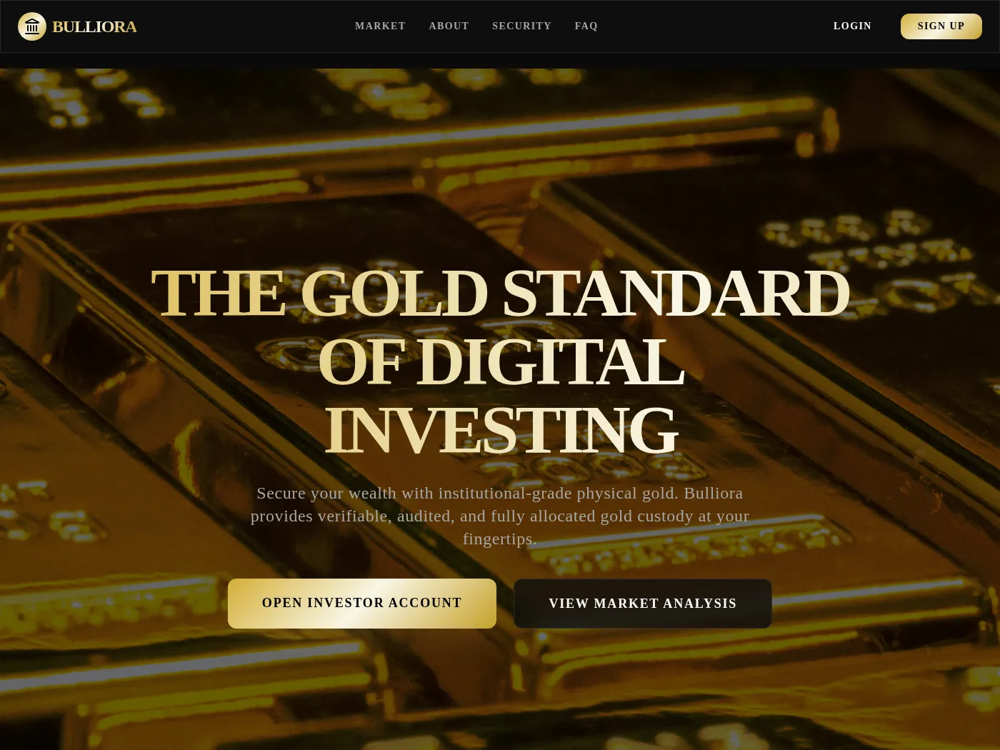 Bulliora Gold Investment Platform
