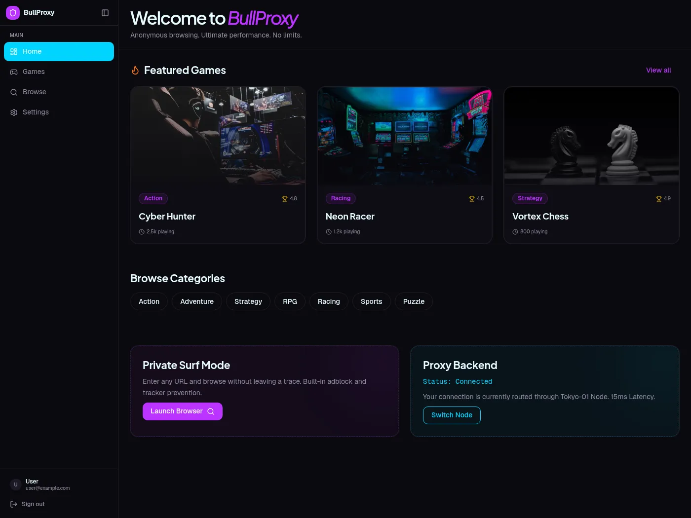 BullProxy Browser Portal