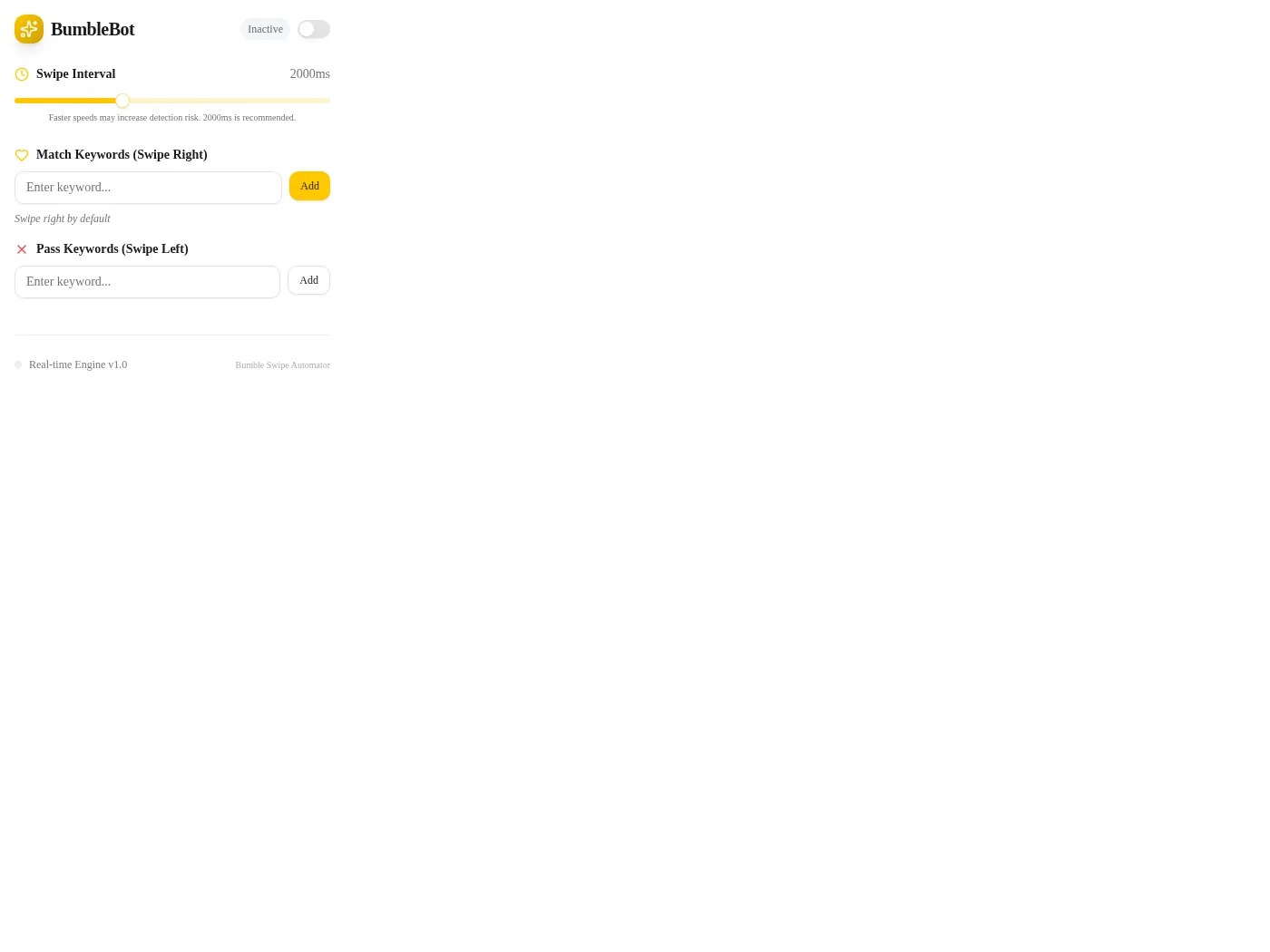 Bumble Swipe Automator