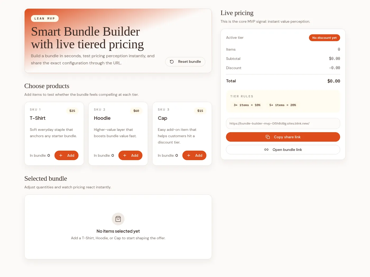 Smart Bundle MVP