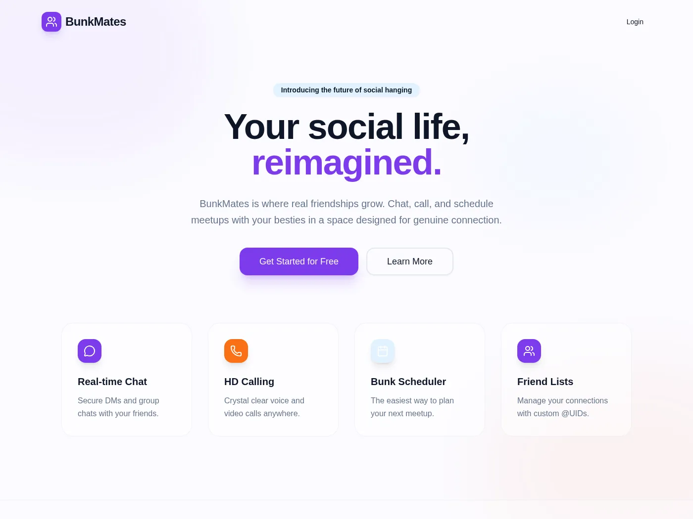 BunkMates Social App (Remix)