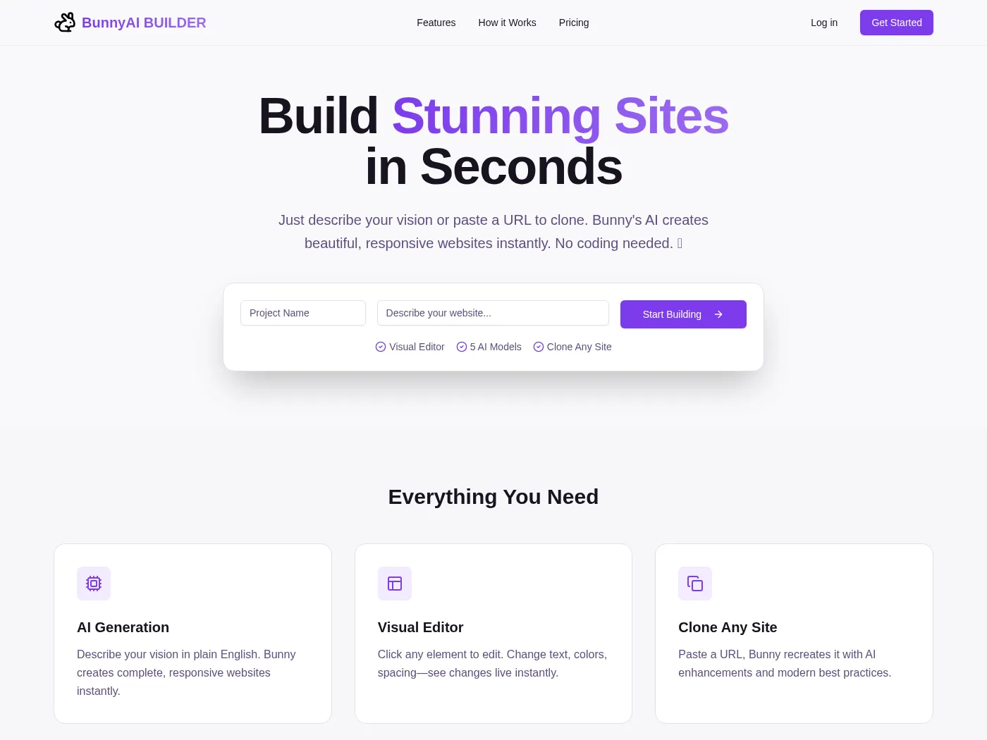 Bunny AI Site Builder