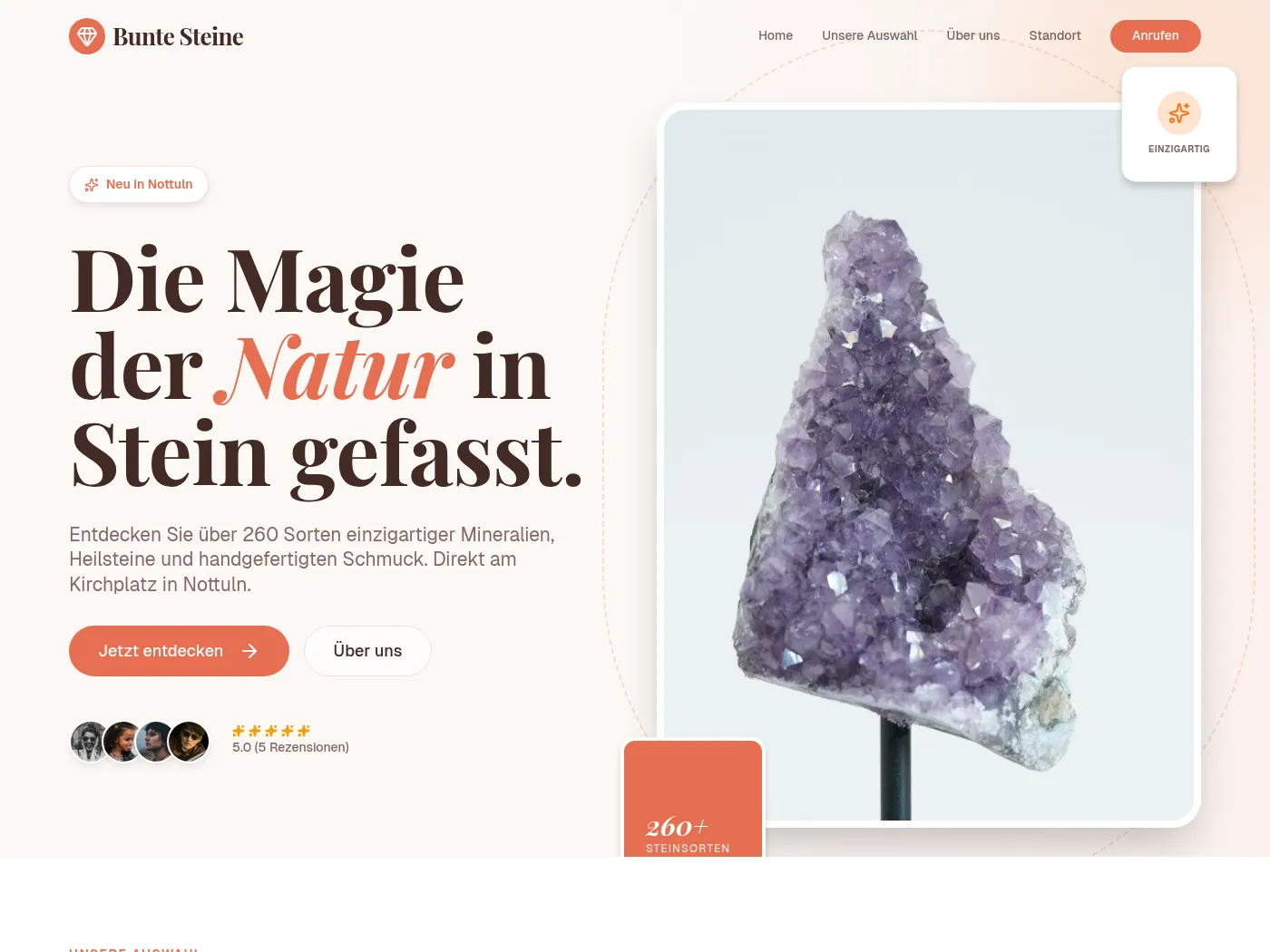 Bunte Steine Webseite