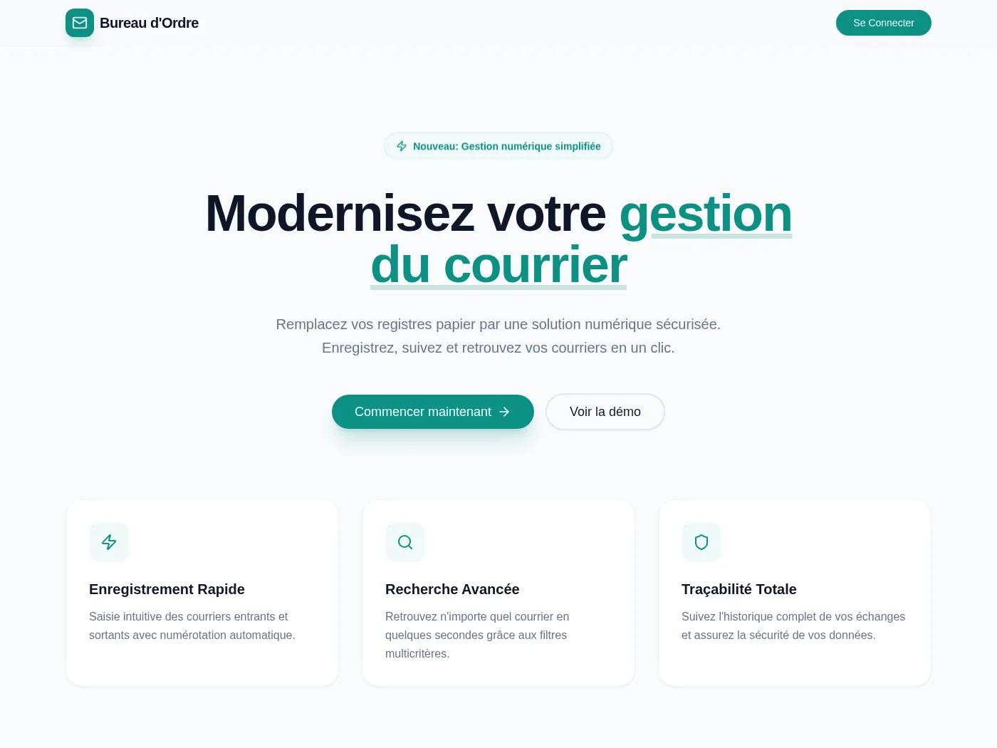 Bureau d’Ordre Manager