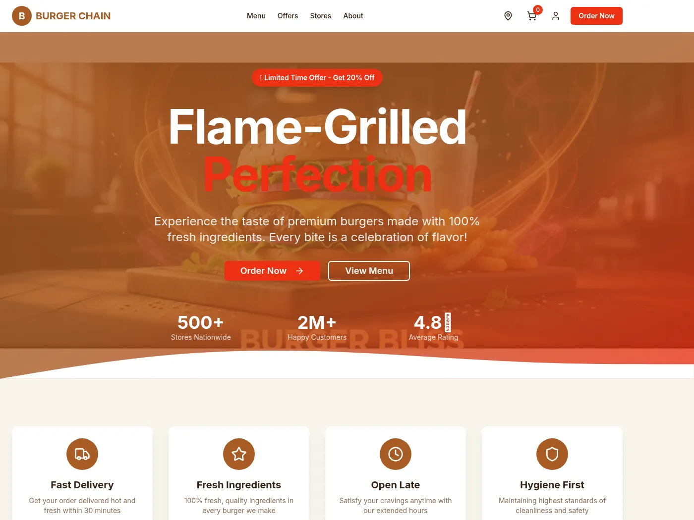 Burger Chain Web Portal