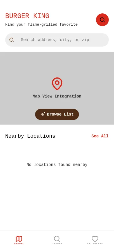 Burger King Finder