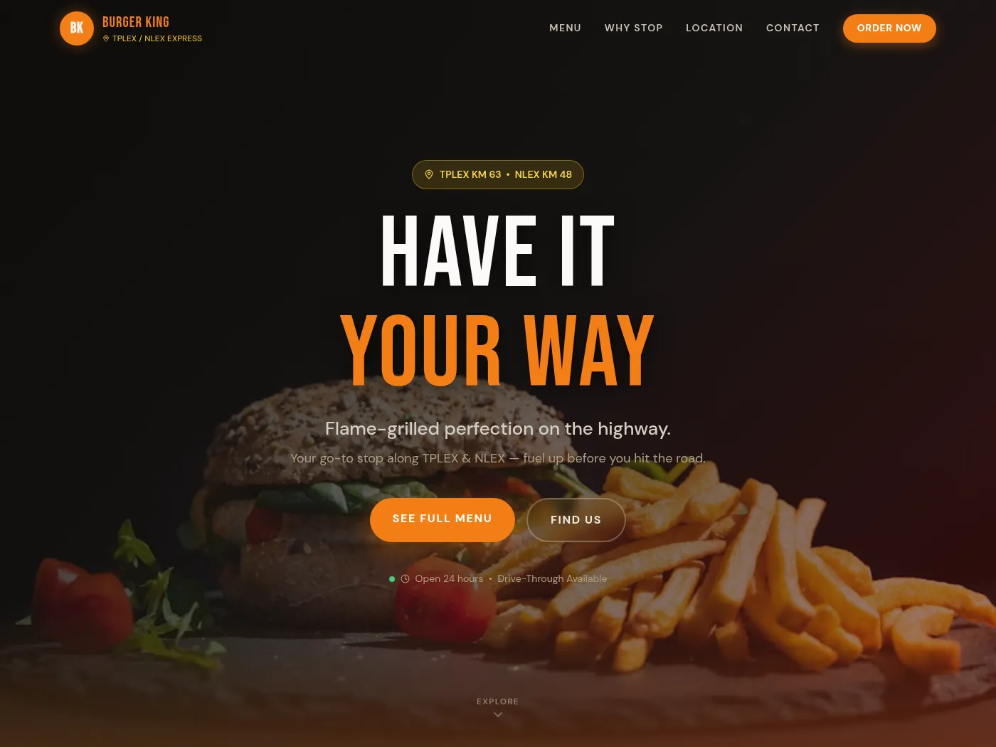 Burger King Express Site
