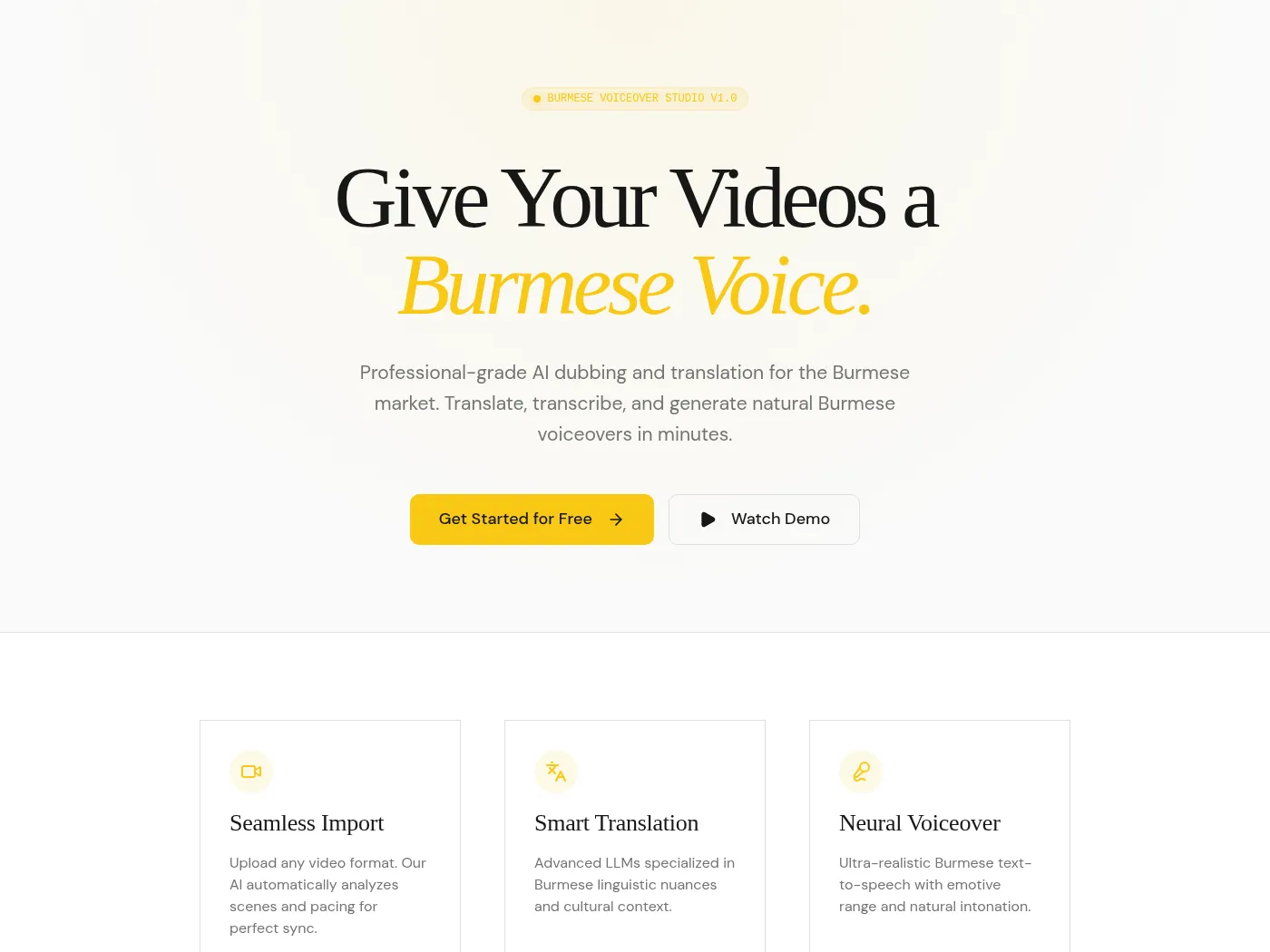 Burmese Video Voiceover Studio
