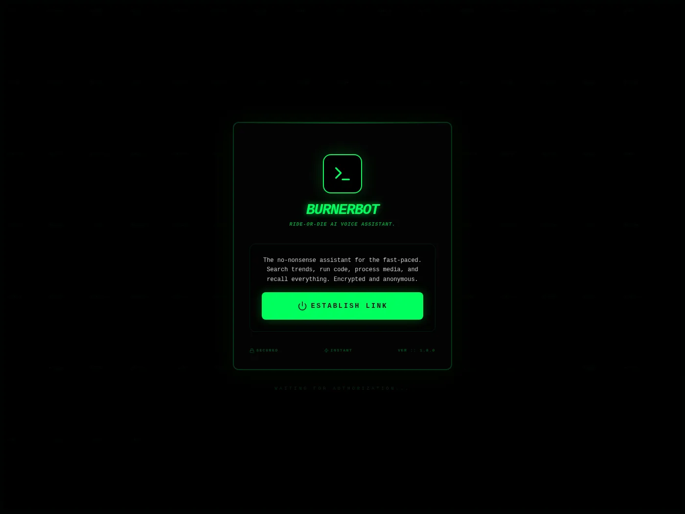 BurnerBot Voice Assistant