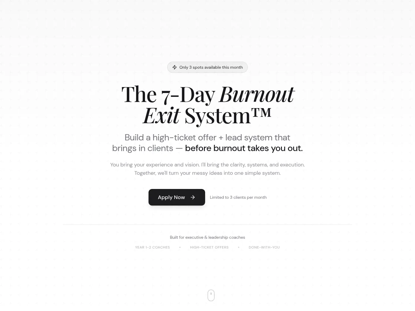 Burnout Exit System