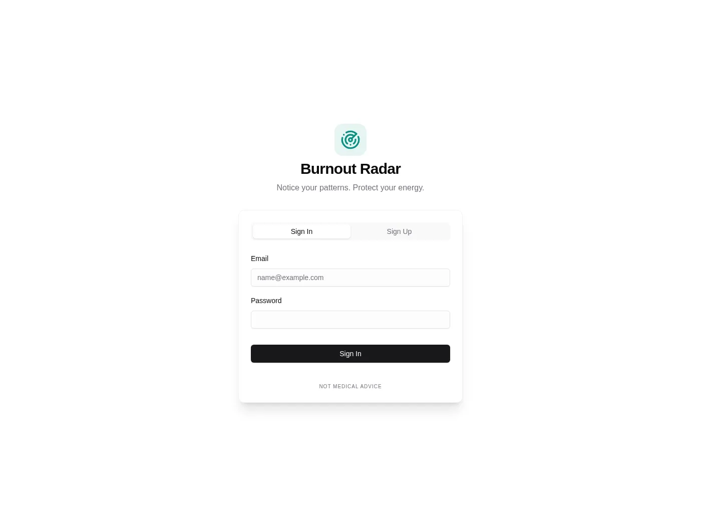 Burnout Radar