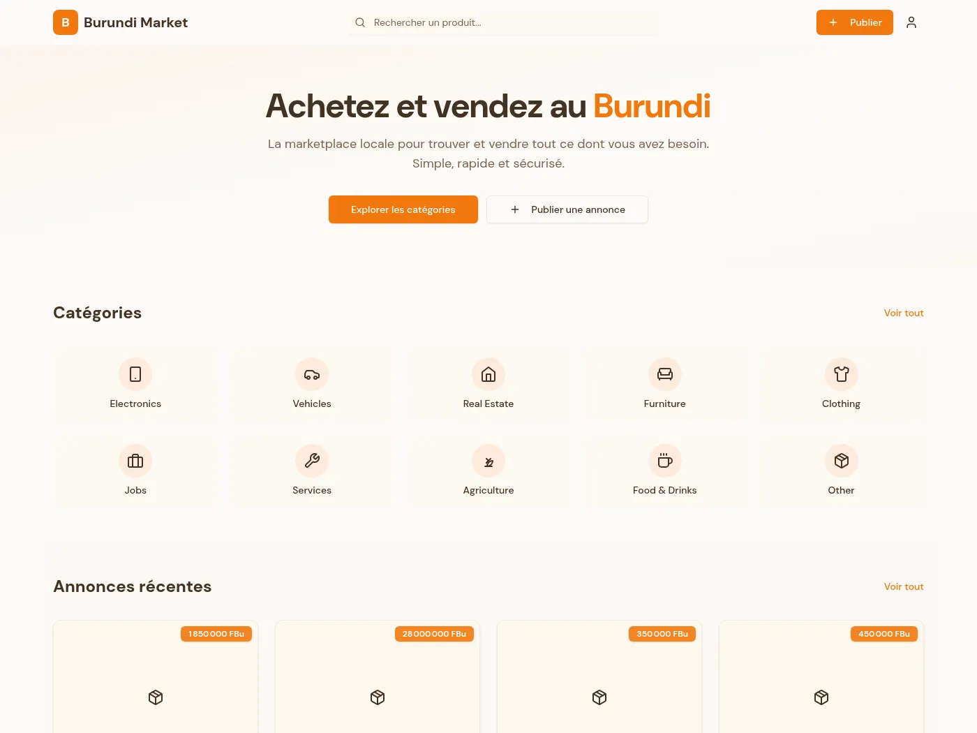 Burundi Market App
