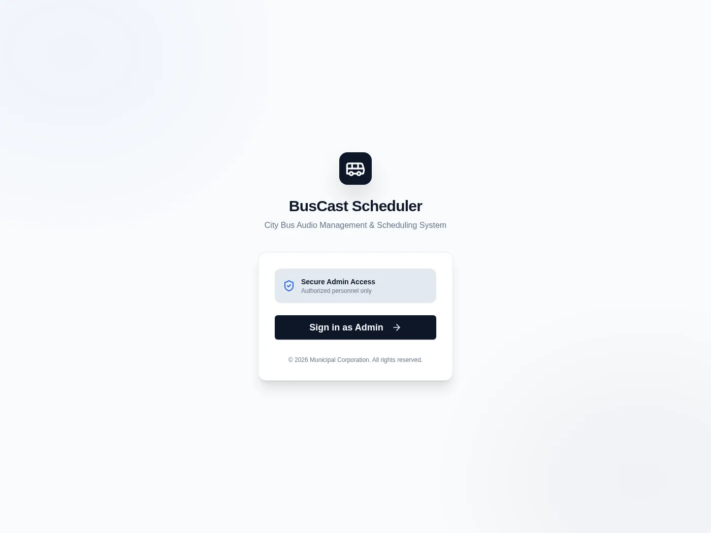 BusCast Scheduler