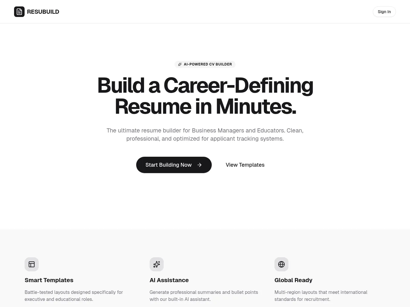 Business CV Builder