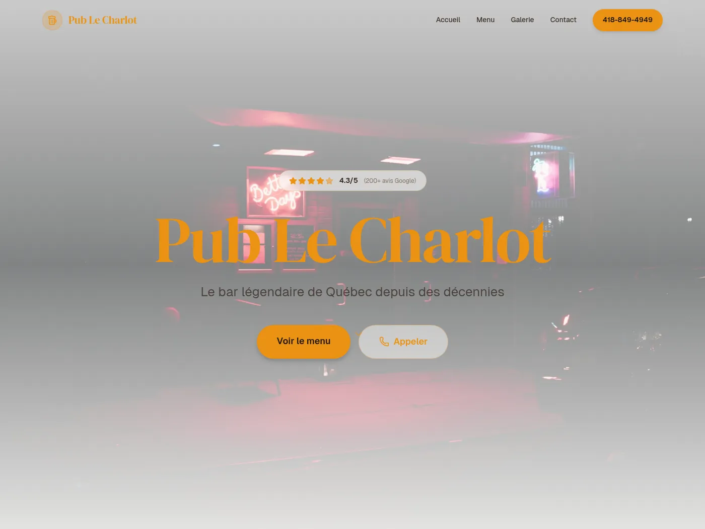 Business Info Webpage