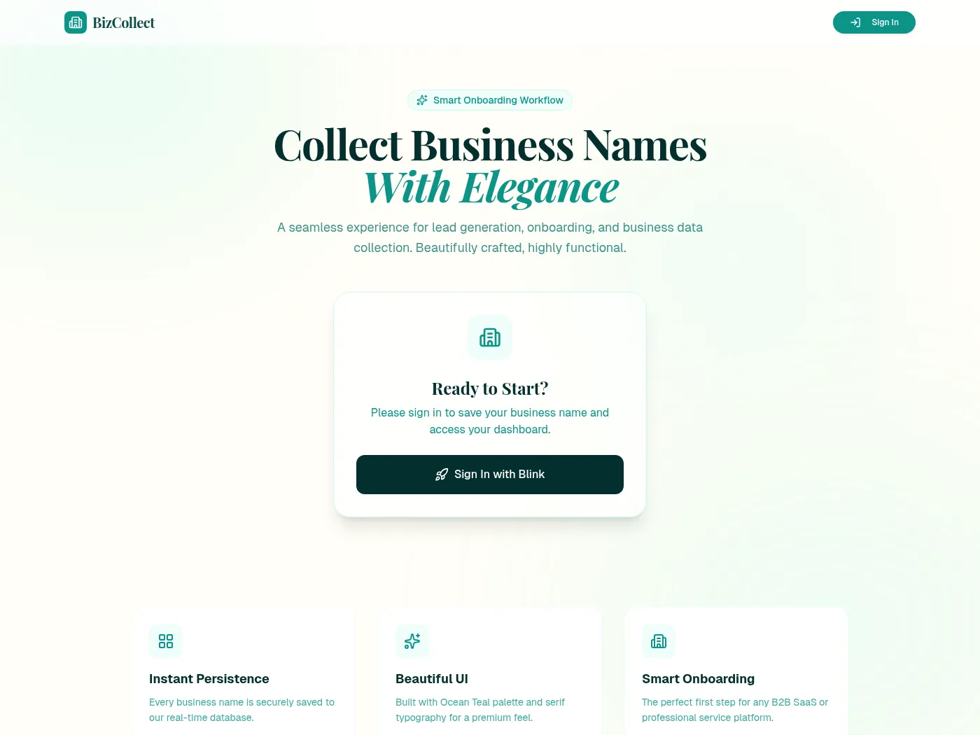 Biz Name Collector