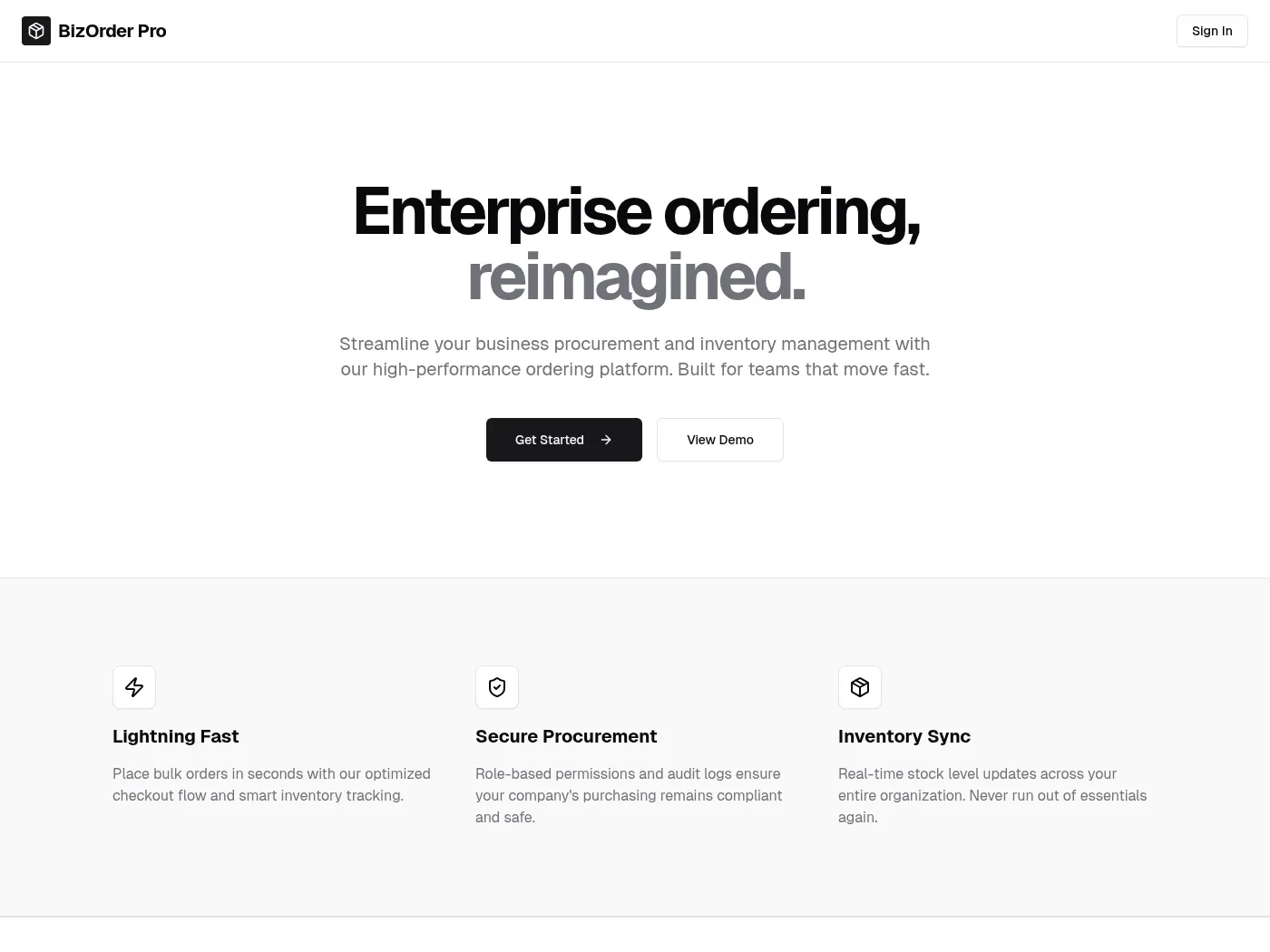 BizOrder Pro