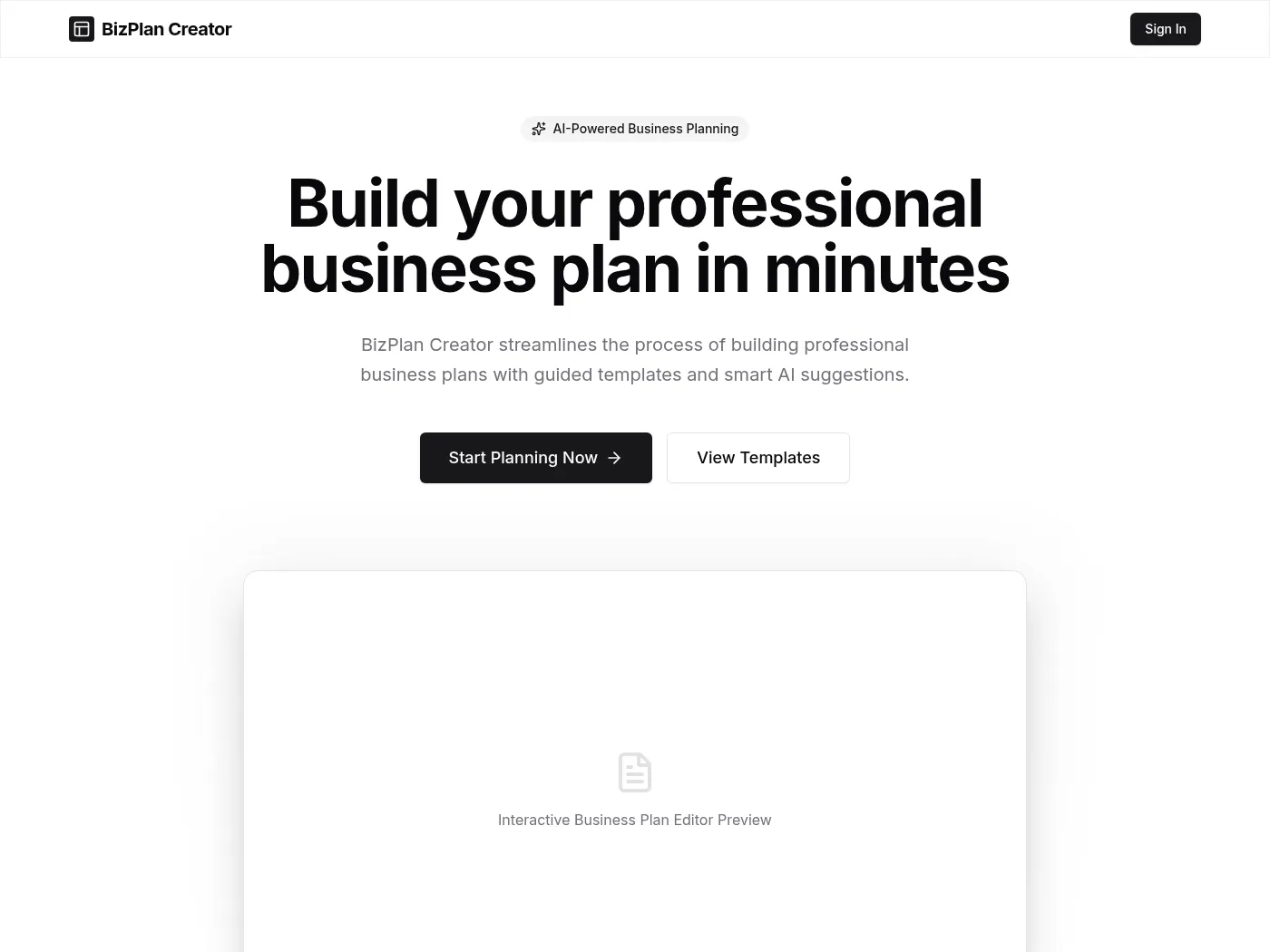BizPlan Creator