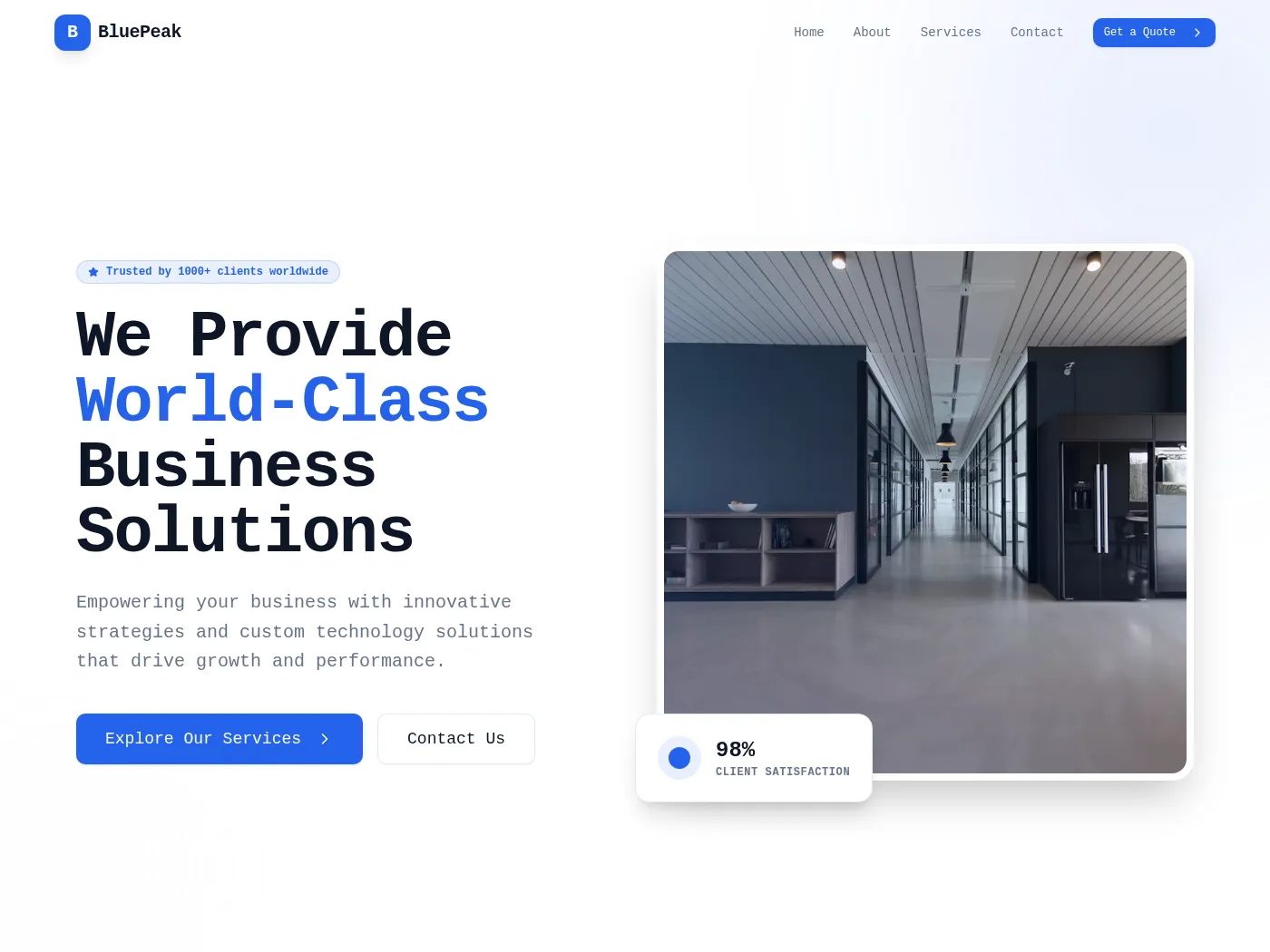 BluePeak Company Site