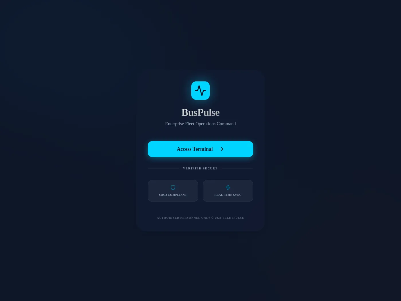 BusPulse Live Map UI