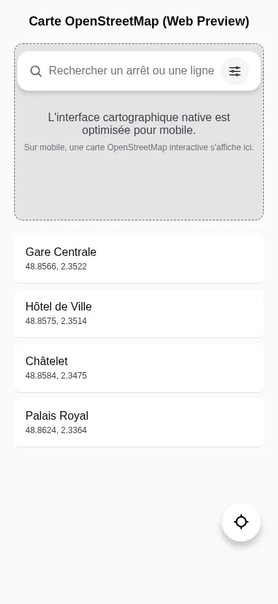 BusStop Map Interface