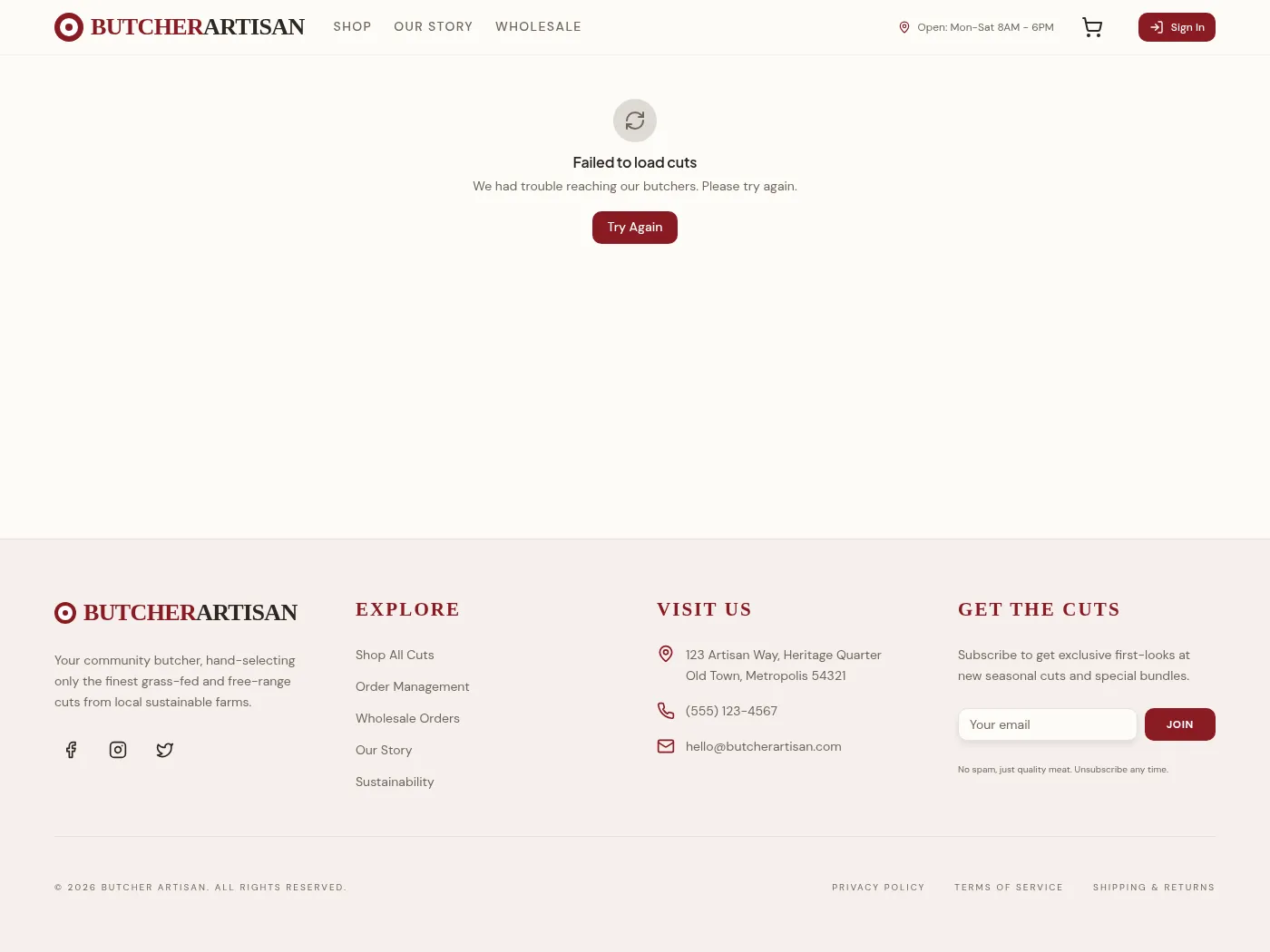 Butchery Online Orders