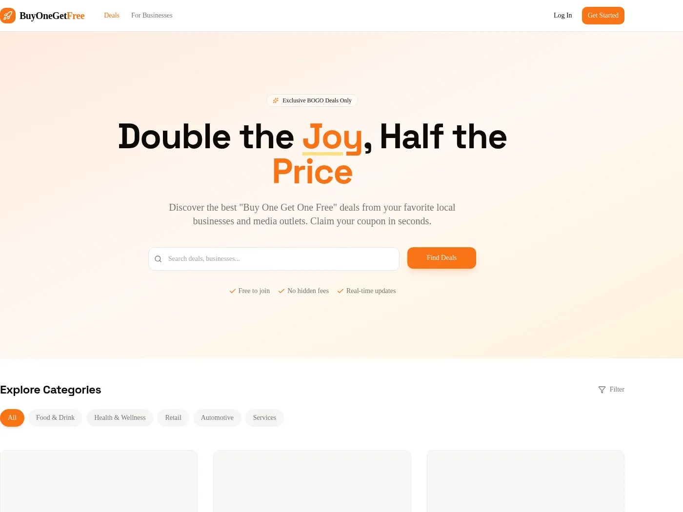 BuyOneGetFree Platform