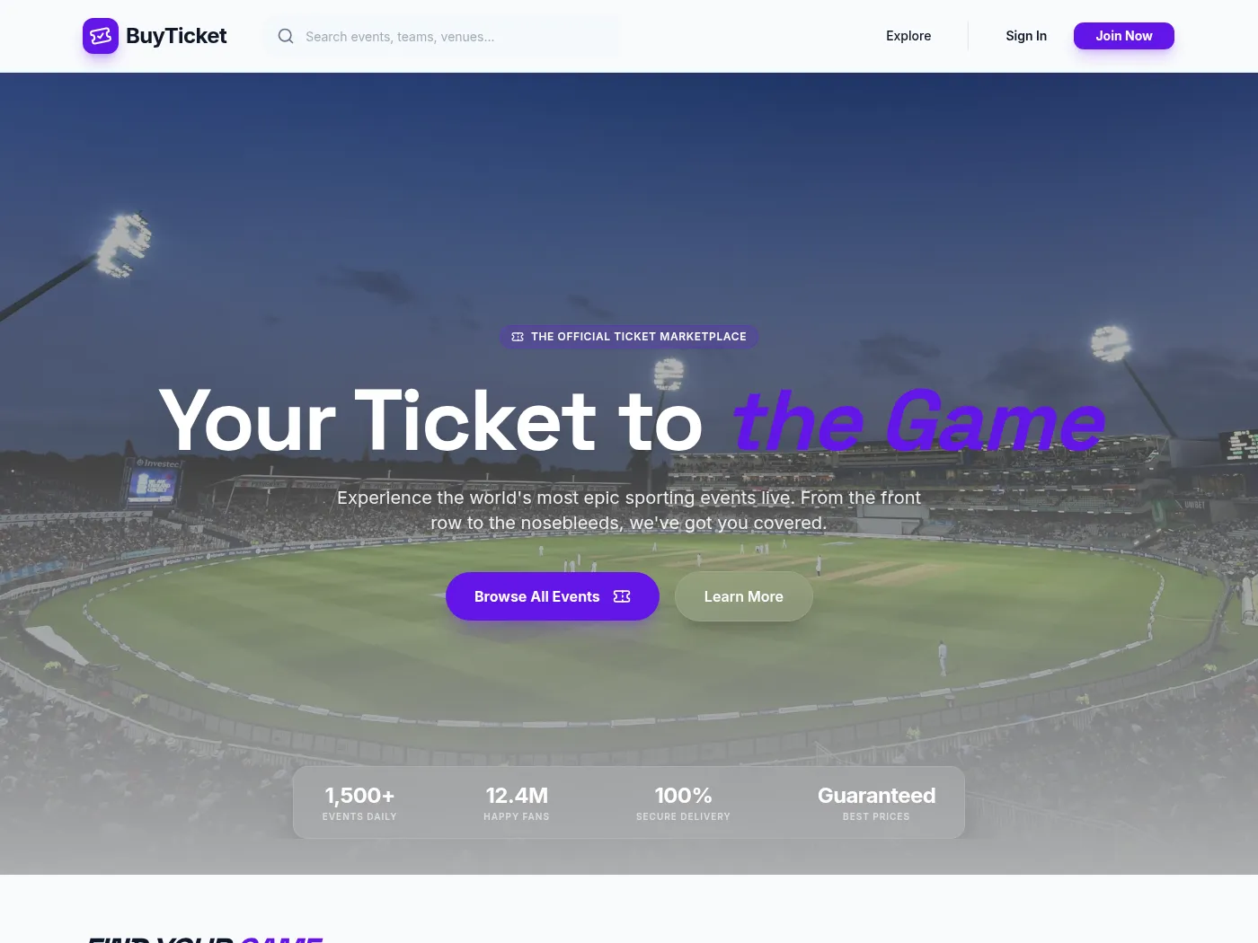 BuyTicket Sports Sales