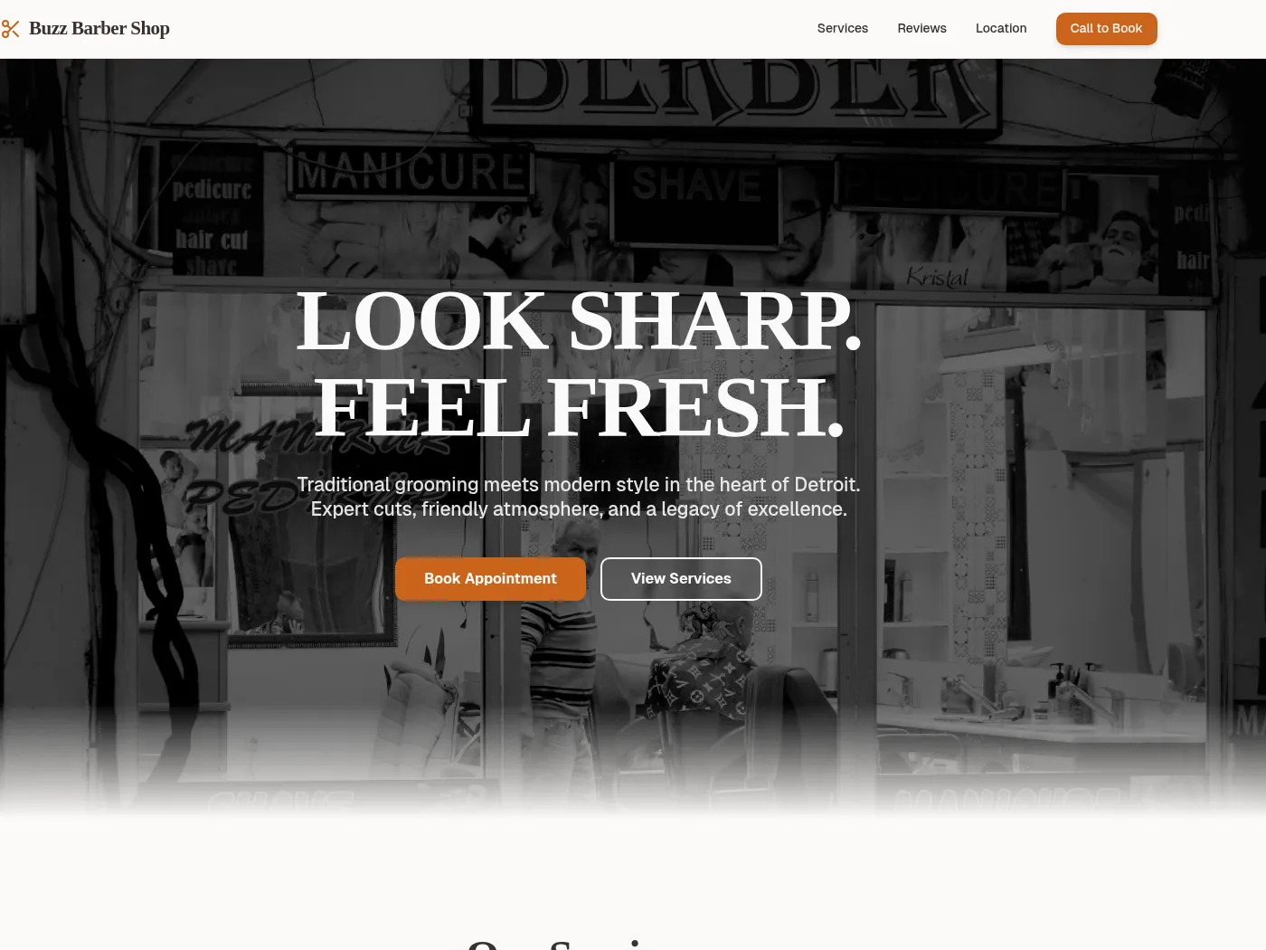 Buzz Barber Shop Site